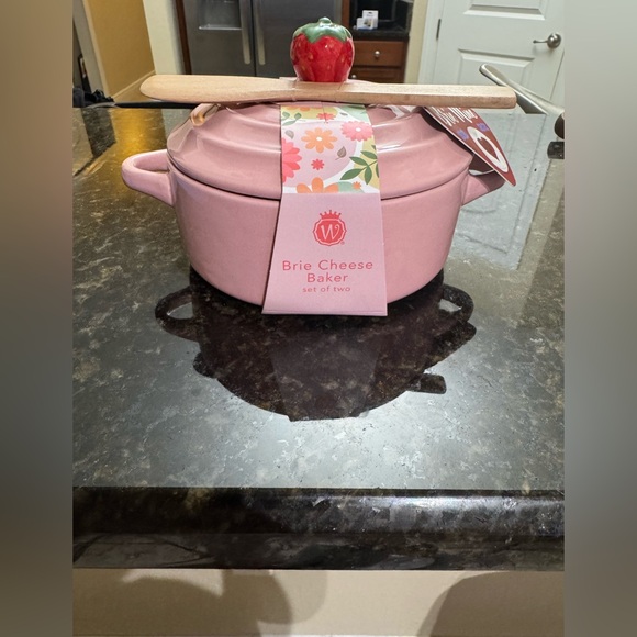 Kitchen | Pink Brie Cheese Baker Set | Poshmark